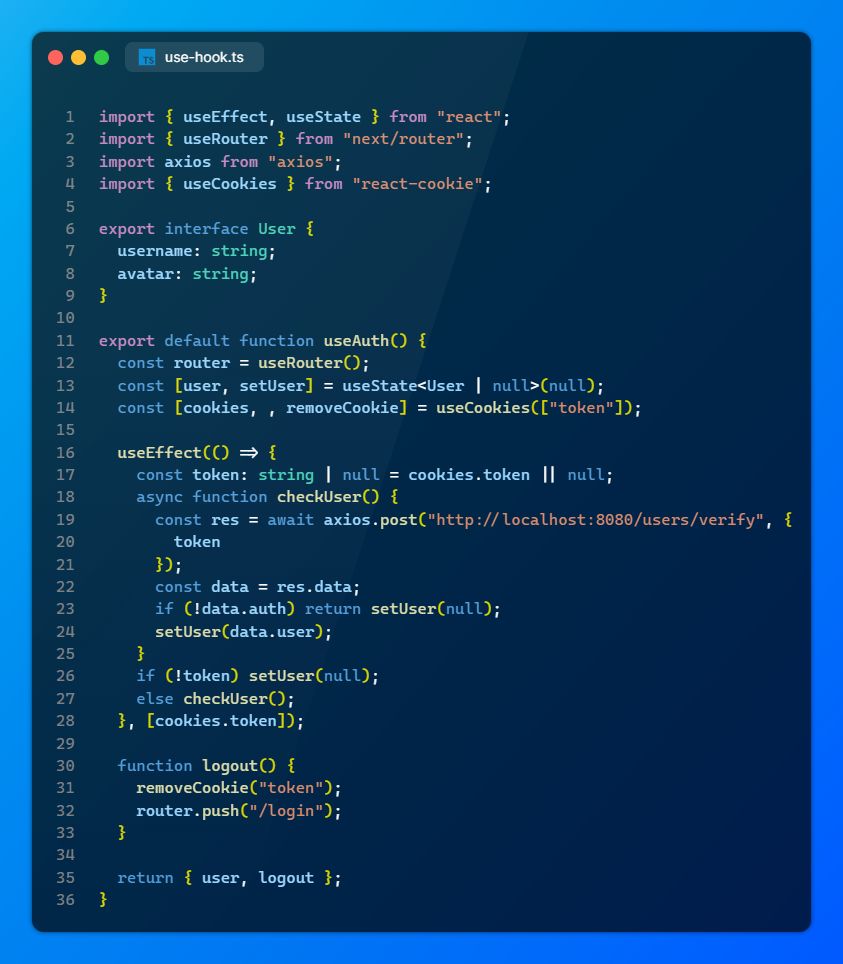 Usman Sabuwala on LinkedIn: My implementation for the useAuth hook in ... Usman Sabuwala on LinkedIn: My implementation for the useAuth hook in ...