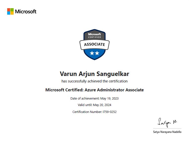 Varun Arjun Sanguelkar on LinkedIn: #azure #microsoft Varun Arjun Sanguelkar on LinkedIn: #azure #microsoft