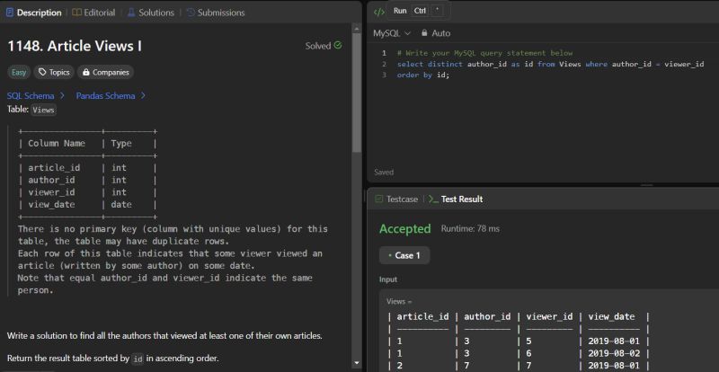 Bikram Chatterjee on LinkedIn: #day4 #sqlchallenge #leetcode # ... Bikram Chatterjee on LinkedIn: #day4 #sqlchallenge #leetcode # ...