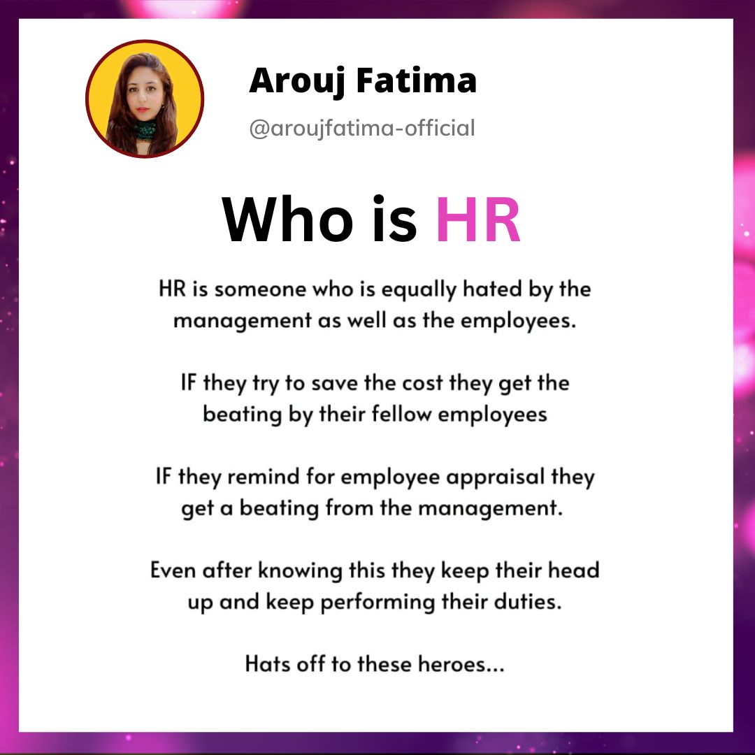Arouj Fatima on LinkedIn: #hrcommunity | 18 comments Arouj Fatima on LinkedIn: #hrcommunity | 18 comments