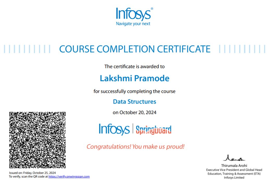 LAKSHMI PRAMODE on LinkedIn: #datastructures #algorithms #coding # ... LAKSHMI PRAMODE on LinkedIn: #datastructures #algorithms #coding # ...