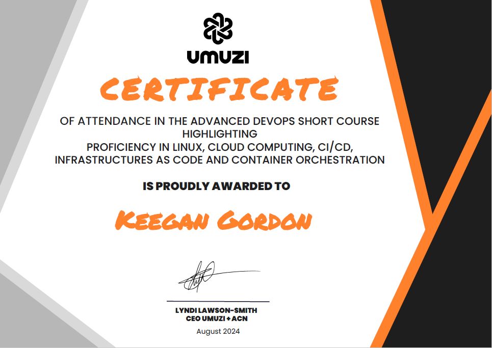 Keegan Gordon on LinkedIn: #umuzi #devops #linux #cicd # ... Keegan Gordon on LinkedIn: #umuzi #devops #linux #cicd # ...