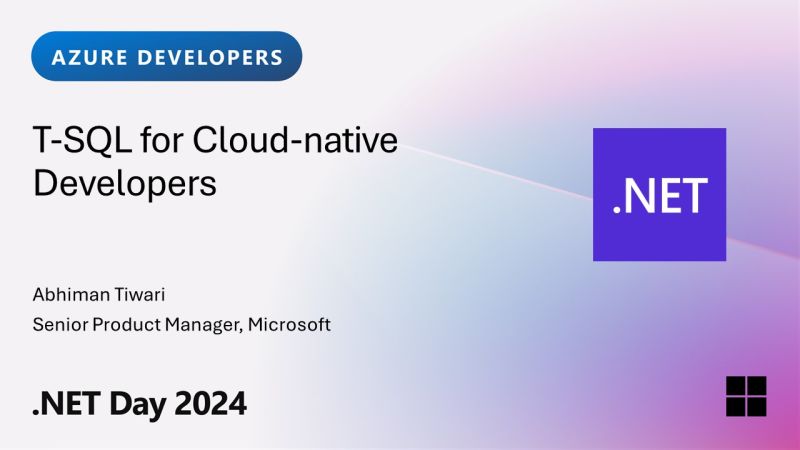 #azuresql #donet #azure #developers | Abhiman Tiwari #azuresql #donet #azure #developers | Abhiman Tiwari