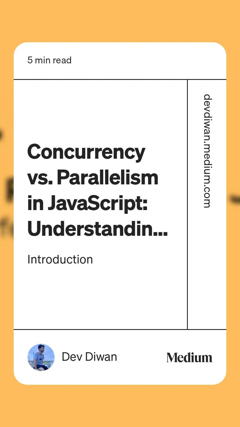 Sameem Abbas on LinkedIn: #javascript #concurrency #parallelism # ... Sameem Abbas on LinkedIn: #javascript #concurrency #parallelism # ...