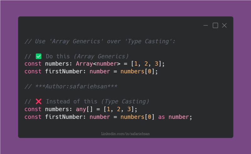 #array_generics #type_casting #typescript | Ehsan Safari #array_generics #type_casting #typescript | Ehsan Safari