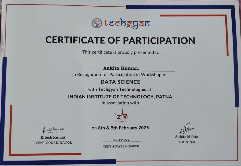 Ankita Singh Rajput on LinkedIn: #datascience #iit #machine Ankita Singh Rajput on LinkedIn: #datascience #iit #machine