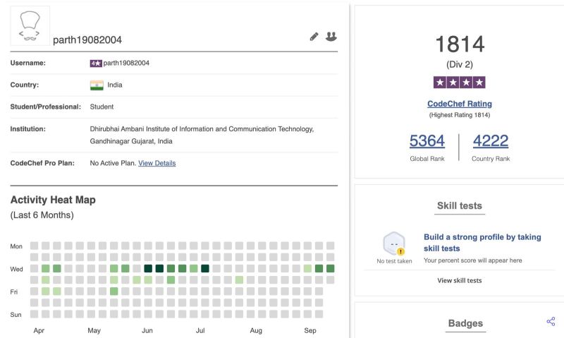 PARTH PAREKH on LinkedIn: #codechef #competitiveprogramming | 33 comments PARTH PAREKH on LinkedIn: #codechef #competitiveprogramming | 33 comments