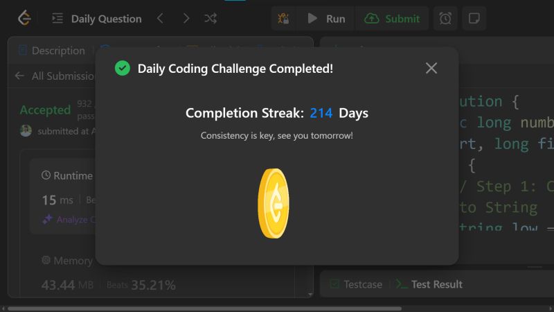 #day214 #day214 #leetcode #dsa #digitdp #java #keepgrinding… | Vishal kumar #day214 #day214 #leetcode #dsa #digitdp #java #keepgrinding… | Vishal kumar