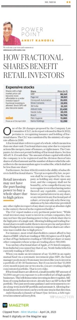 Ankit Kanodia on LinkedIn: Fractional shares: A watershed moment awaits ... Ankit Kanodia on LinkedIn: Fractional shares: A watershed moment awaits ...