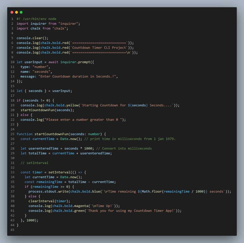 Aqeel Ahmed Baloch on LinkedIn: Countdown Timer CLI Project npm aqeel ... Aqeel Ahmed Baloch on LinkedIn: Countdown Timer CLI Project npm aqeel ...