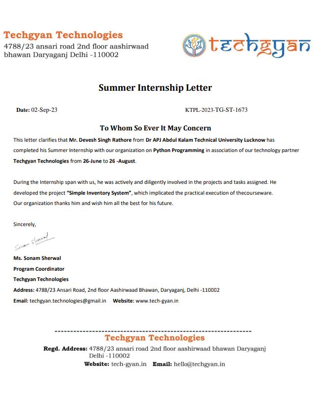 Devesh Singh Rathore on LinkedIn: #techgyantechnologies #python # ... Devesh Singh Rathore on LinkedIn: #techgyantechnologies #python # ...