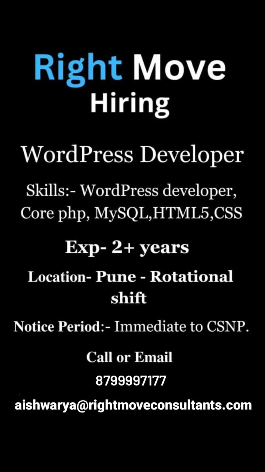 Aishwarya D on LinkedIn: #wordpress #developer #corephp #html #css #mysql Aishwarya D on LinkedIn: #wordpress #developer #corephp #html #css #mysql
