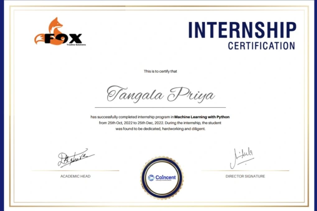 priya Tangala on LinkedIn: #machine #python priya Tangala on LinkedIn: #machine #python