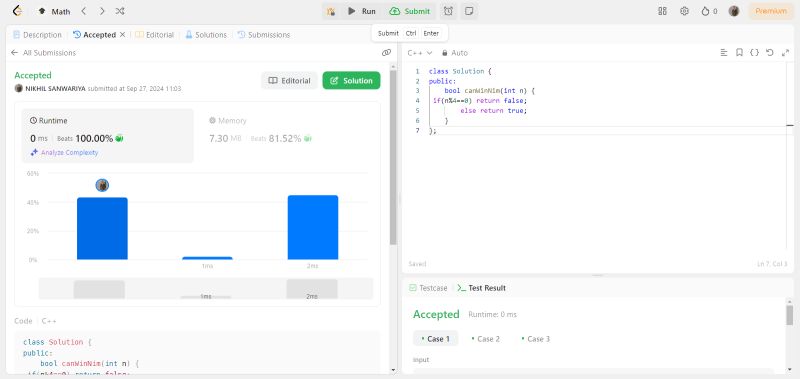 NIKHIL SANWARIYA on LinkedIn: Day 4 of my LeetCode Challenge:NIM GAME ... NIKHIL SANWARIYA on LinkedIn: Day 4 of my LeetCode Challenge:NIM GAME ...