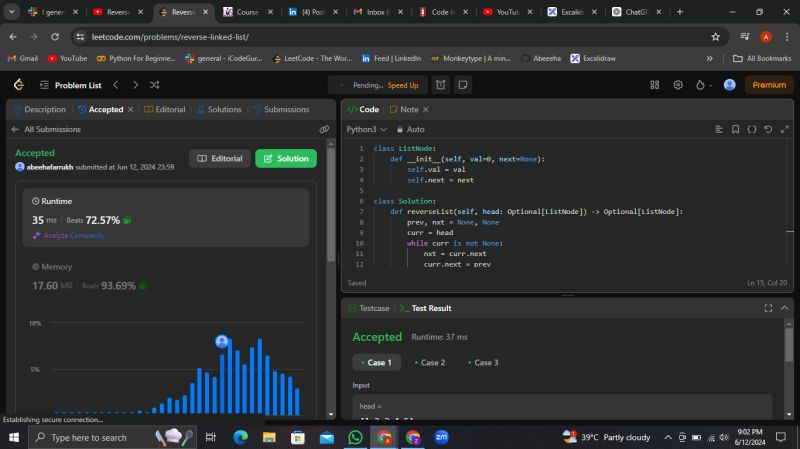 Passed LeetCode DSA challenge with Python | Abeeha Farrukh posted on ... Passed LeetCode DSA challenge with Python | Abeeha Farrukh posted on ...