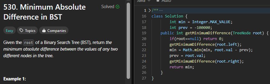 #150daysofcode #day57 #bst #minimumabsolutedifference #binarysearchtree ... #150daysofcode #day57 #bst #minimumabsolutedifference #binarysearchtree ...