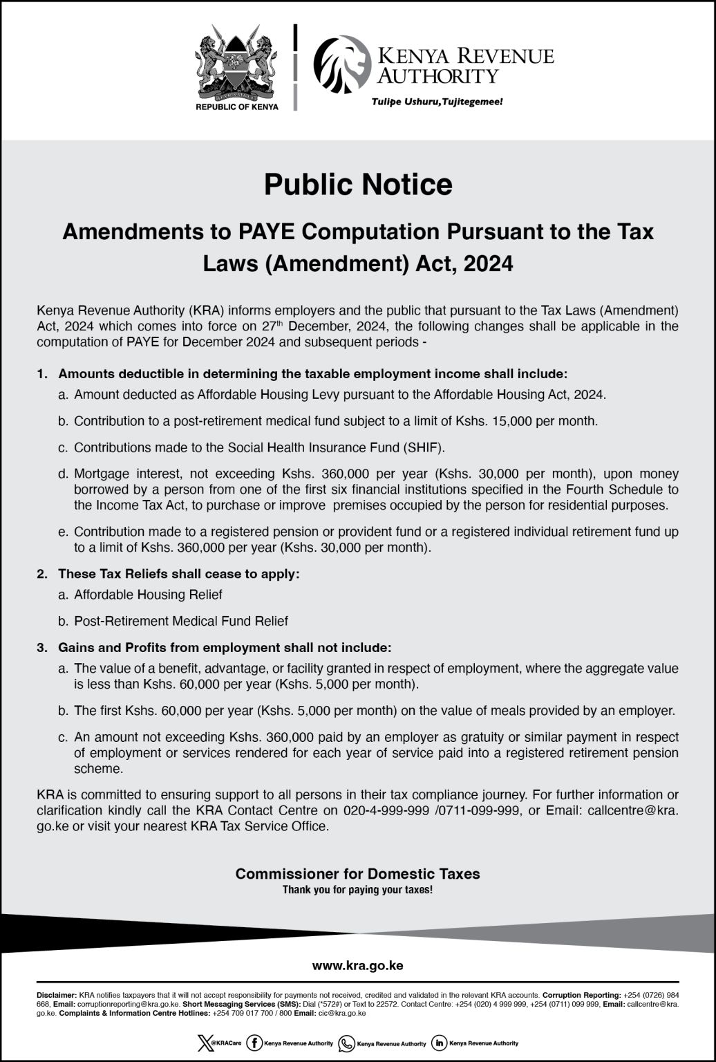 Amboko H. Julians on LinkedIn: The Kenya Revenue Authority has issued ... Amboko H. Julians on LinkedIn: The Kenya Revenue Authority has issued ...