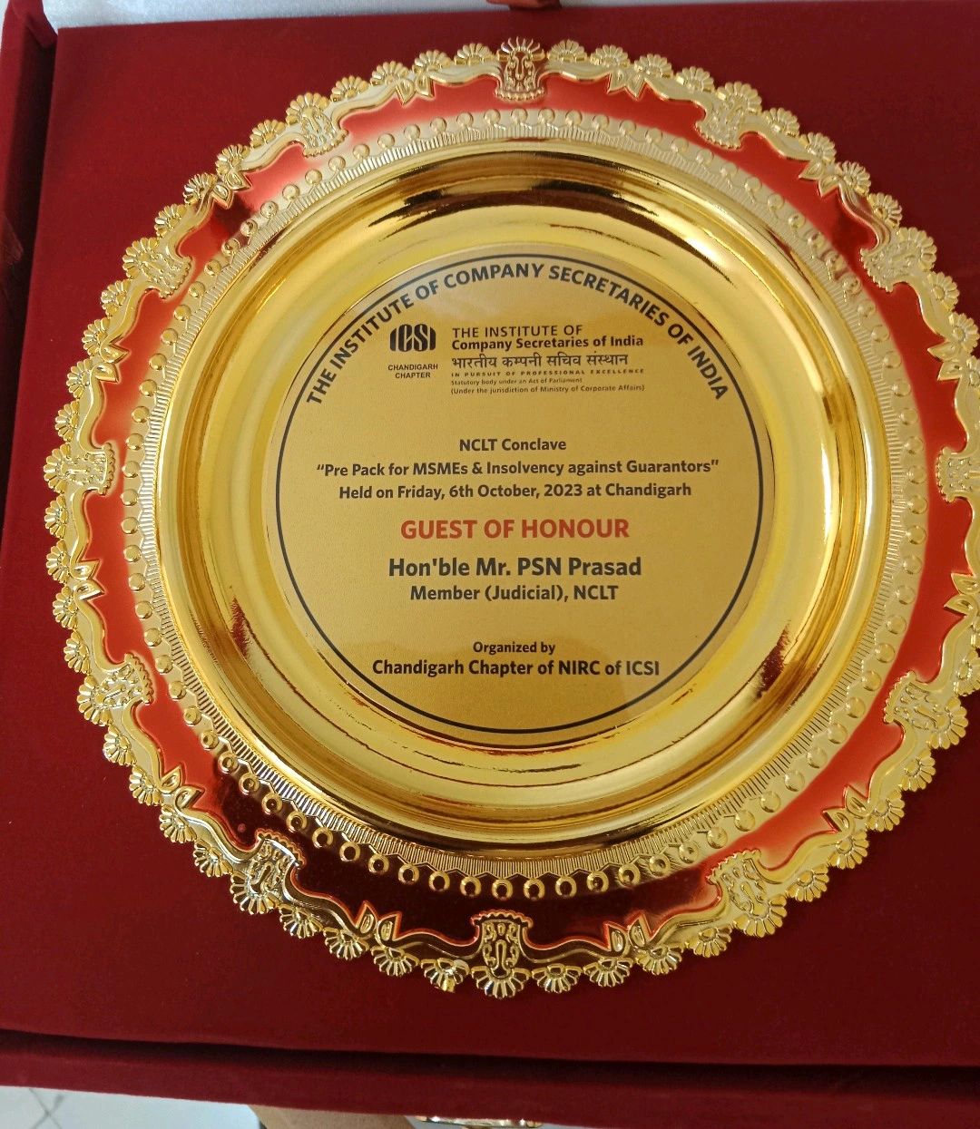 SATYANARAYANA PRASAD PATIBANDLA on LinkedIn: Received Memonto from ICSI ... SATYANARAYANA PRASAD PATIBANDLA on LinkedIn: Received Memonto from ICSI ...