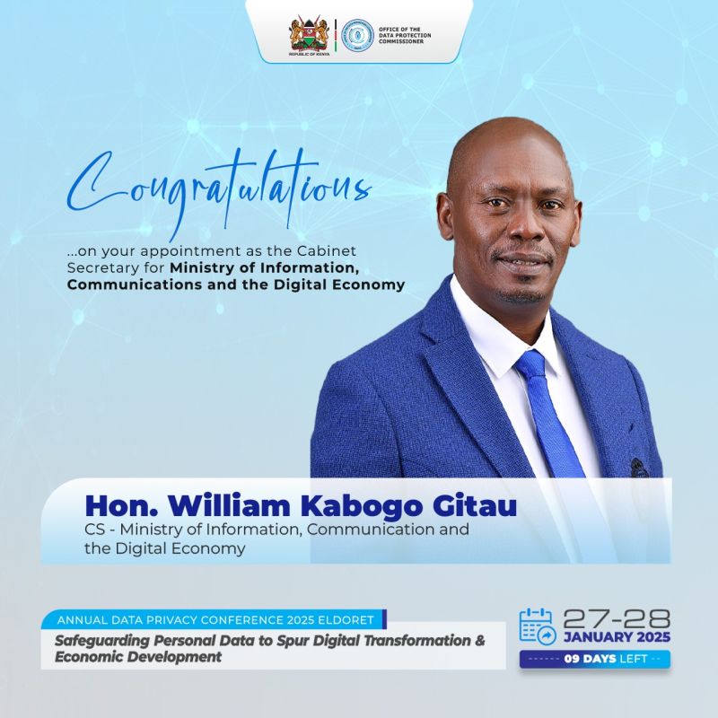 Office of the Data Protection Commissioner on LinkedIn: Congratulations ... Office of the Data Protection Commissioner on LinkedIn: Congratulations ...
