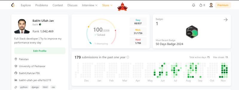Bakht Ullah Jan on LinkedIn: #codingjourney #leetcode #problemsolving # ... Bakht Ullah Jan on LinkedIn: #codingjourney #leetcode #problemsolving # ...
