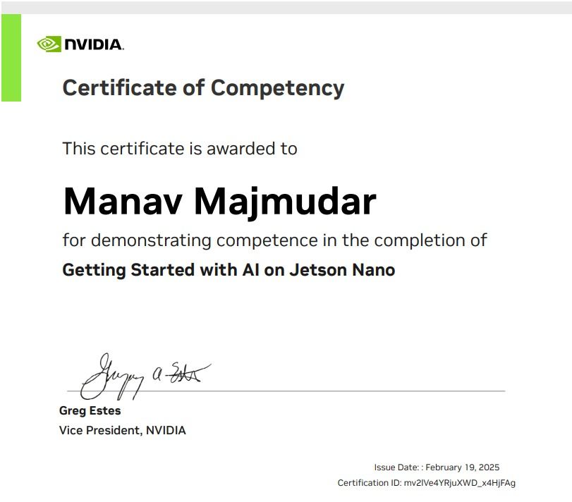 Manav Majmudar on LinkedIn: #ai #edgeai #machinelearning #jetsonnano # ... Manav Majmudar on LinkedIn: #ai #edgeai #machinelearning #jetsonnano # ...