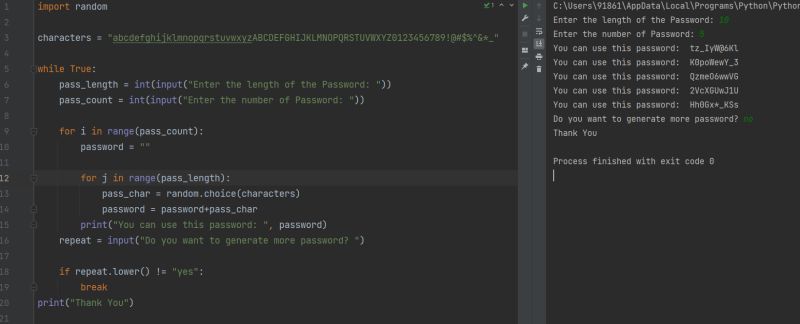 How to create custom passwords in Python | Sahil Jangid posted on the ... How to create custom passwords in Python | Sahil Jangid posted on the ...