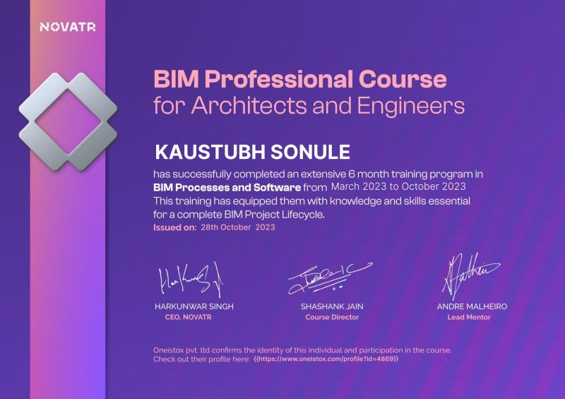 Kaustubh Sonule on LinkedIn: #bimcertification #aecindustry #novatrgrad ... Kaustubh Sonule on LinkedIn: #bimcertification #aecindustry #novatrgrad ...