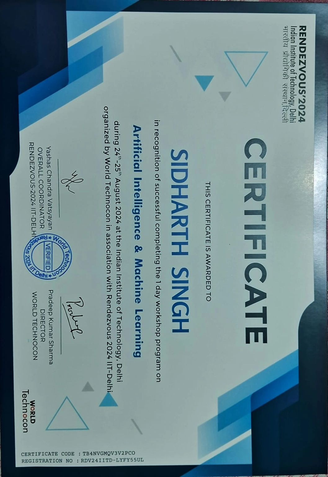 Sidharth Singh on LinkedIn: I'm a fresher and after completing the AI ... Sidharth Singh on LinkedIn: I'm a fresher and after completing the AI ...