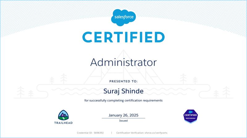 Suraj Shinde on LinkedIn: #salesforce #trailblazer Suraj Shinde on LinkedIn: #salesforce #trailblazer