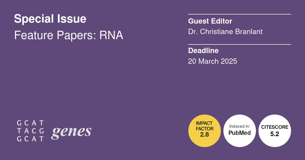 Genes MDPI on LinkedIn: Special Issue Genes MDPI on LinkedIn: Special Issue