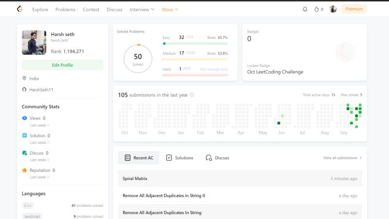 #consistency #codingjourney #leetcode | Harsh Seth #consistency #codingjourney #leetcode | Harsh Seth