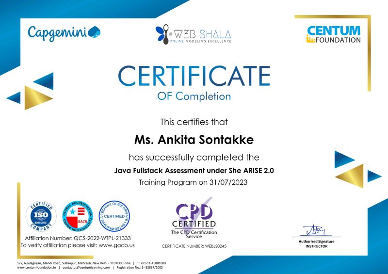 Ankita Sontakke on LinkedIn: #javascriptdeveloper #javafullstack # ... Ankita Sontakke on LinkedIn: #javascriptdeveloper #javafullstack # ...