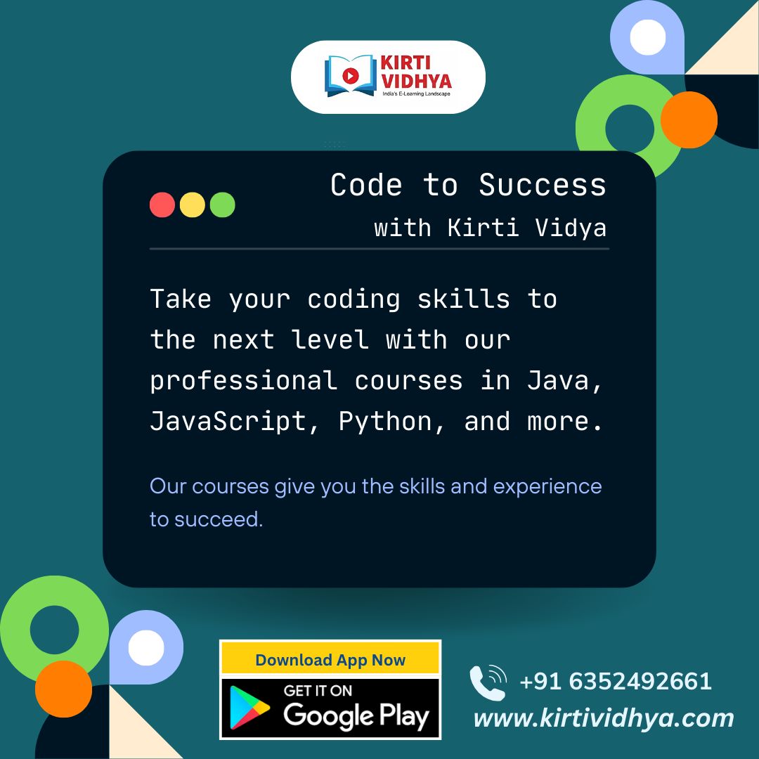 Kirti Vidhya on LinkedIn: #codetosuccess #learncoding #programminglife ... Kirti Vidhya on LinkedIn: #codetosuccess #learncoding #programminglife ...