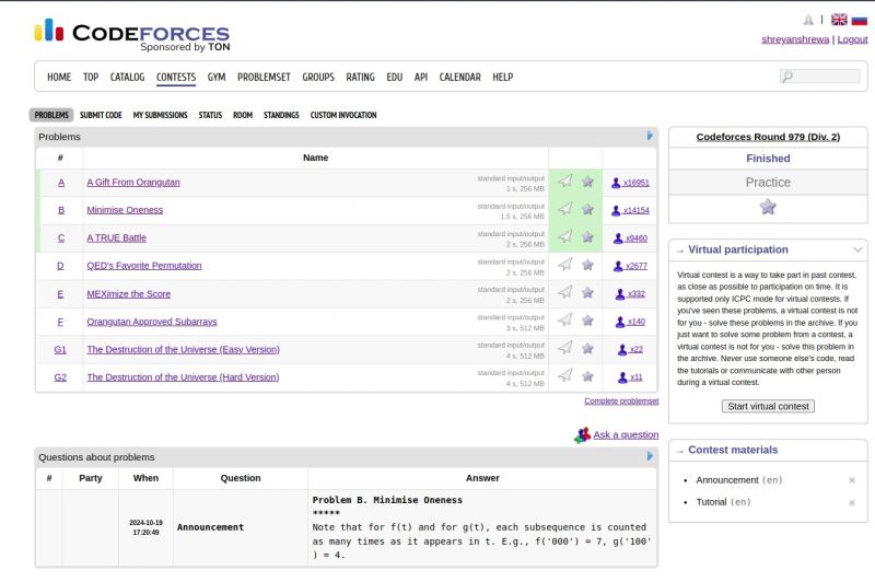 Shreyansh Singh Gautam on LinkedIn: #codeforces #atcoder #codechef # ... Shreyansh Singh Gautam on LinkedIn: #codeforces #atcoder #codechef # ...