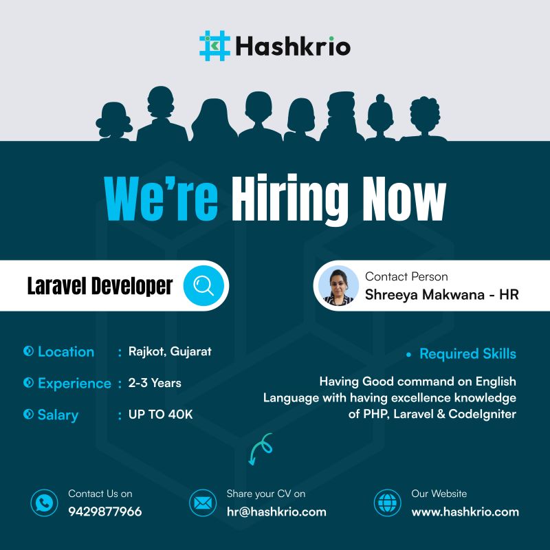 Pradip Vaishnani on LinkedIn: #hiring #job #laravel #php #webdeveloper ... Pradip Vaishnani on LinkedIn: #hiring #job #laravel #php #webdeveloper ...