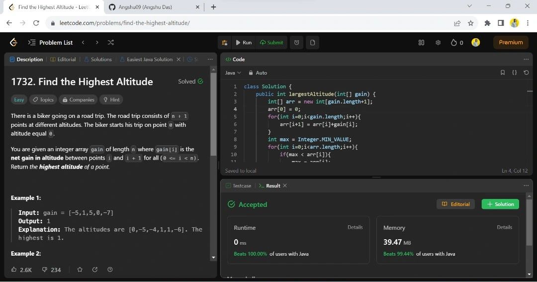 #day6 #problemsolving #leetcode | Angshu Das #day6 #problemsolving #leetcode | Angshu Das