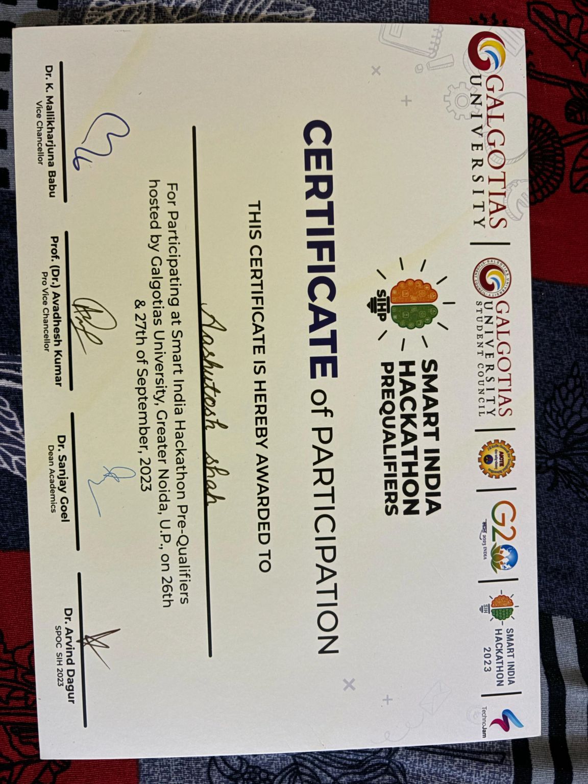 Aashutosh Shah on LinkedIn: #smartindiahackathon2023 Aashutosh Shah on LinkedIn: #smartindiahackathon2023