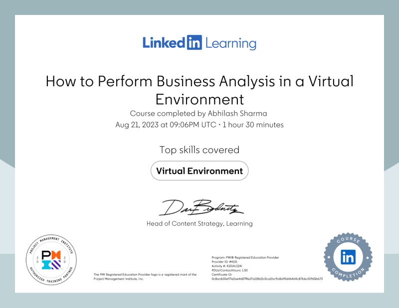 Abhilash Sharma on LinkedIn: Certificate of Completion Abhilash Sharma on LinkedIn: Certificate of Completion