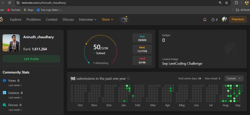 Anurudh Chaudhary on LinkedIn: #leetcode #codingjourney # ... Anurudh Chaudhary on LinkedIn: #leetcode #codingjourney # ...