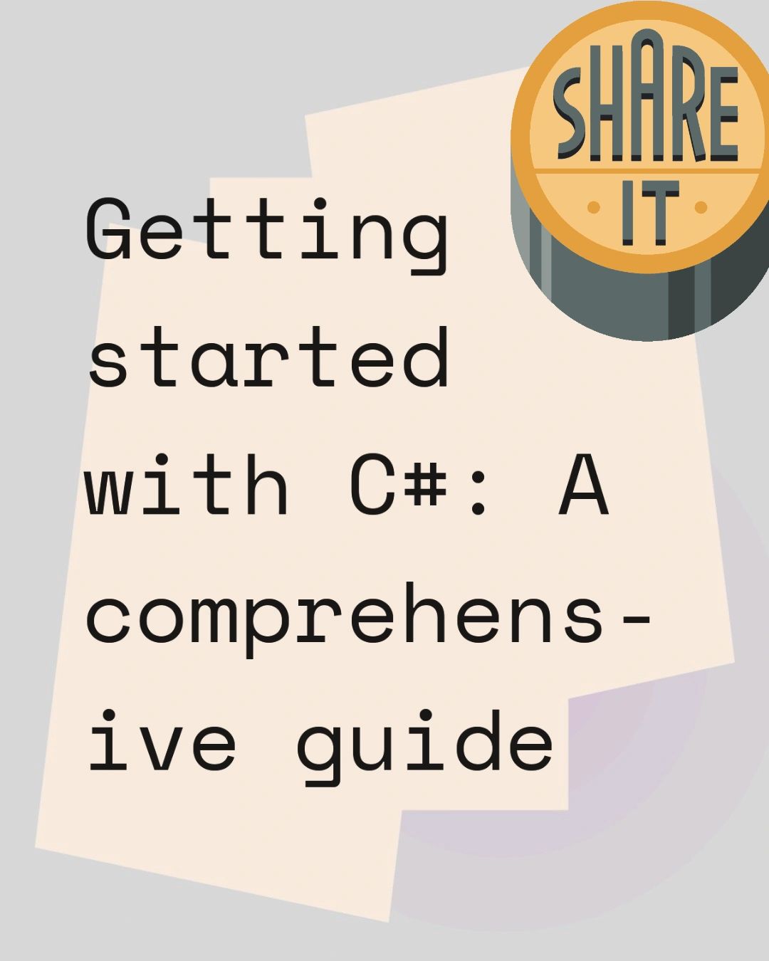 Getting started with C# : A comprehensive guide Wednesday 1C ... Getting started with C# : A comprehensive guide Wednesday 1C ...