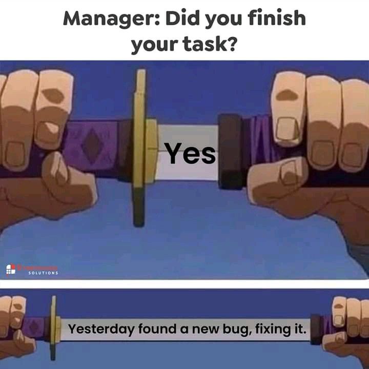 DynamoLogic Solutions on LinkedIn: #bugs #fixing #memes2023 # ... DynamoLogic Solutions on LinkedIn: #bugs #fixing #memes2023 # ...