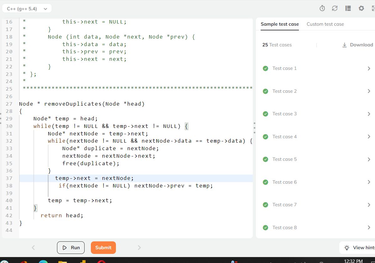 Remove duplicates from a sorted Doubly Linked List 1) Create a… | Naman ... Remove duplicates from a sorted Doubly Linked List 1) Create a… | Naman ...