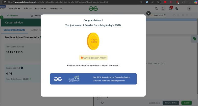 #gfg160 #geekstreak2024 #codingjourney #dsa #learningneverstops ... #gfg160 #geekstreak2024 #codingjourney #dsa #learningneverstops ...