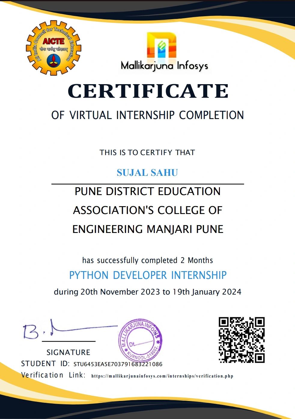 Sujal Sahu on LinkedIn: #pythondeveloperinternship # ... Sujal Sahu on LinkedIn: #pythondeveloperinternship # ...