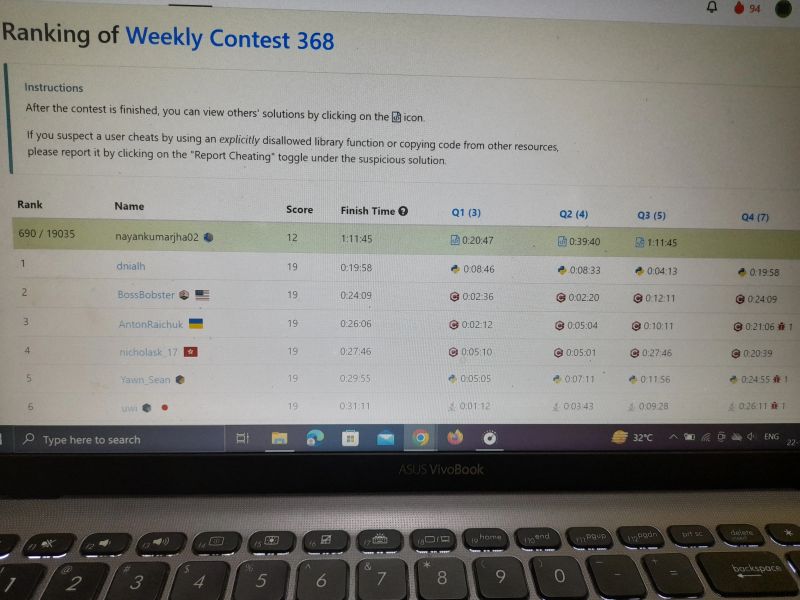 #leetcode #coding #cp #weeklycontest #dsa #problemsolving #inspiring ... #leetcode #coding #cp #weeklycontest #dsa #problemsolving #inspiring ...