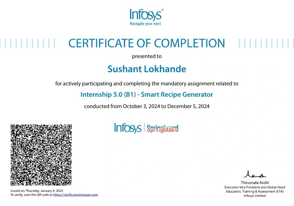 Sushant Lokhande on LinkedIn: #achievementunlocked #internshipjourney # ... Sushant Lokhande on LinkedIn: #achievementunlocked #internshipjourney # ...