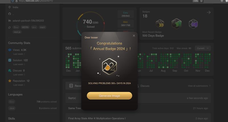 Adarsh Paritosh on LinkedIn: #coding #leetcode #problemsolving #programming Adarsh Paritosh on LinkedIn: #coding #leetcode #problemsolving #programming