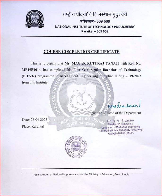 RUTURAJ TANAJI MAGAR on LinkedIn: Finally today, B.Tech. is completed ... RUTURAJ TANAJI MAGAR on LinkedIn: Finally today, B.Tech. is completed ...