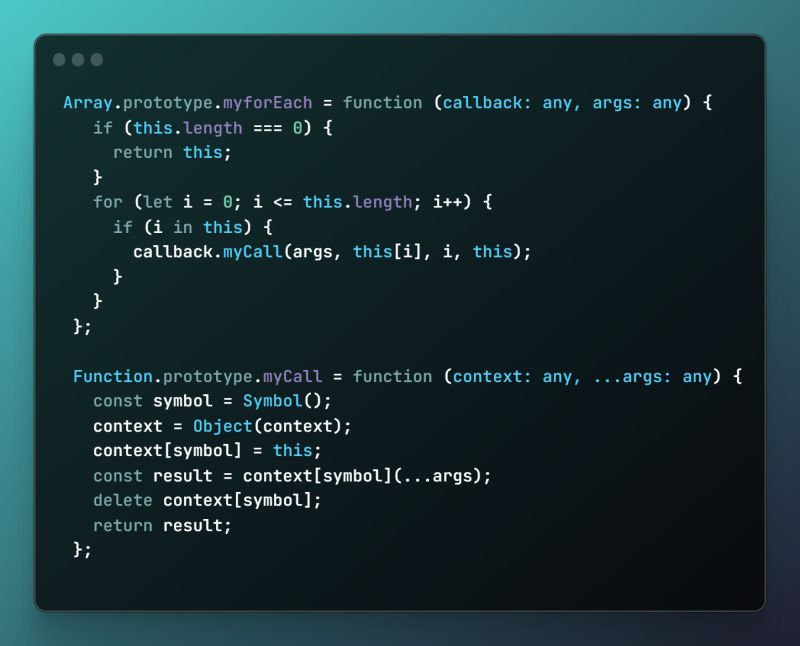 JavaScript Interview Question: Custom forEach() | Sumanth Konthala ... JavaScript Interview Question: Custom forEach() | Sumanth Konthala ...