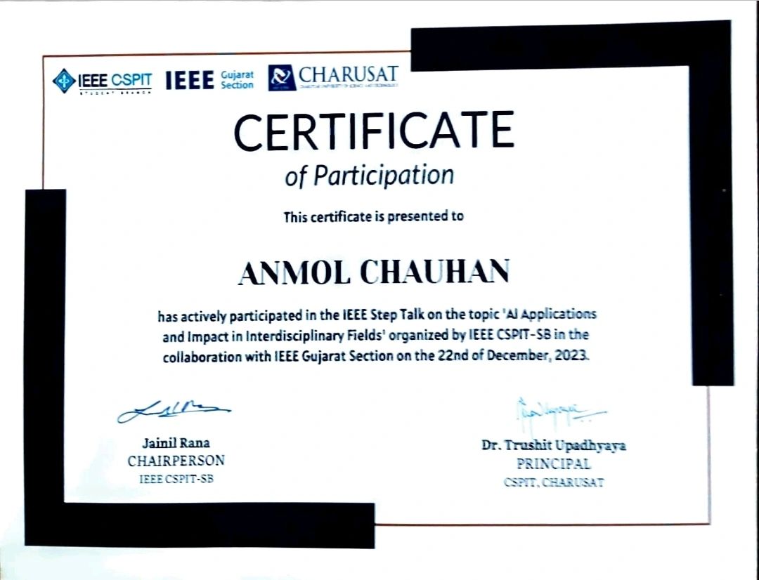 #ai #ieee | Anmol Chauhan #ai #ieee | Anmol Chauhan